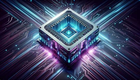 Quantum Processor Futuristic Computer Technology Central Computer Processors Cpu Concept