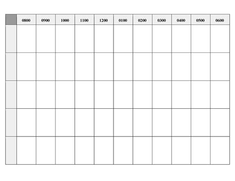 12 Hour Nursing Shift Schedule Template