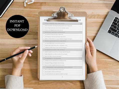 Printable Website Ux And Ui Audit Checklist Step By Step Guide Etsy