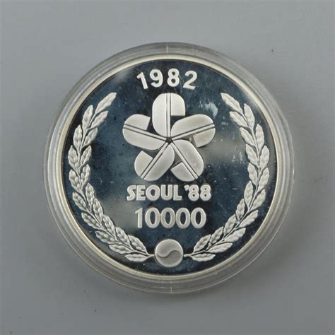 1982 South Korea Xxiv Summer Olympic Games Seoul Silver Proof 10000