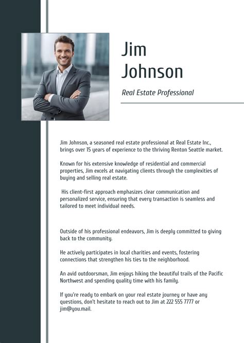 Free Administrative Assistant Professional Bio Template To Edit Online