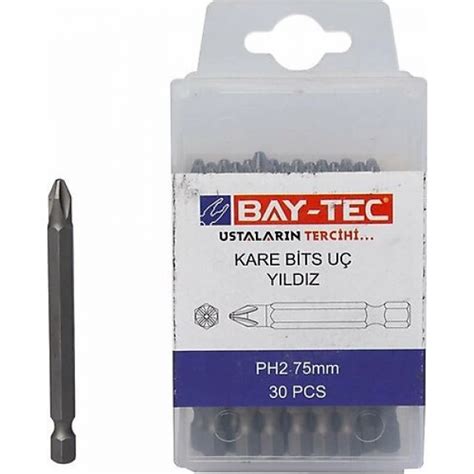 Bay Tec Bİts UÇ Ph2x75mm Kare Yildiz Mu 1860 30 Lu