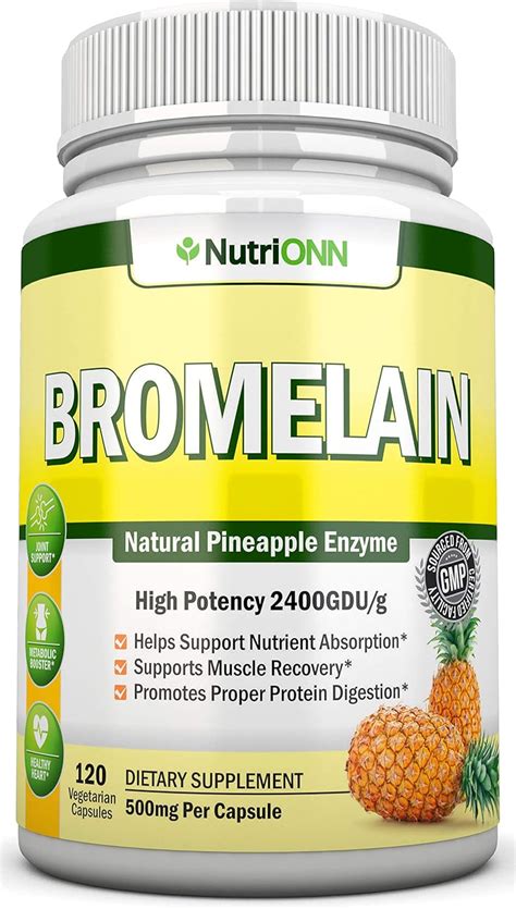 Bromelain 500mg 2400 Gdu 120 Vegetable Capsules