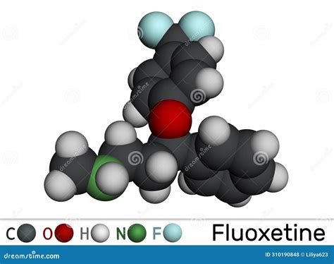 Fluoxetine Molecule Is Antidepressant Of The Selective Serotonin Reuptake Inhibitor Ssri
