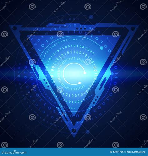 Illustration Of Binary Code On Abstract Technology Background Stock
