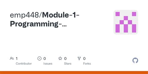 Github Emp448 Module 1 Programming Assignment Numbers And Types