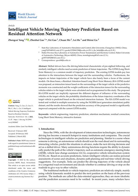pdf intelligent vehicle moving trajectory prediction based on