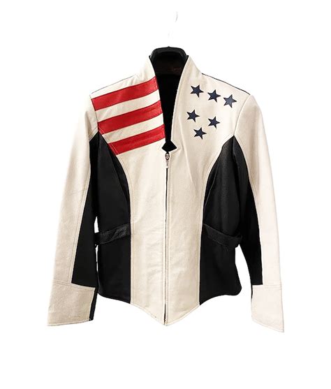 Classic American Flag Leather Jacket Boss Jackets