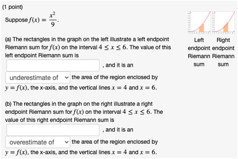 Solved Point Suppose F X 9 A The Rectangles In The Graph On The Left Illustrate Left