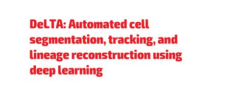 Delta Automated Cell Segmentation Tracking And Lineage