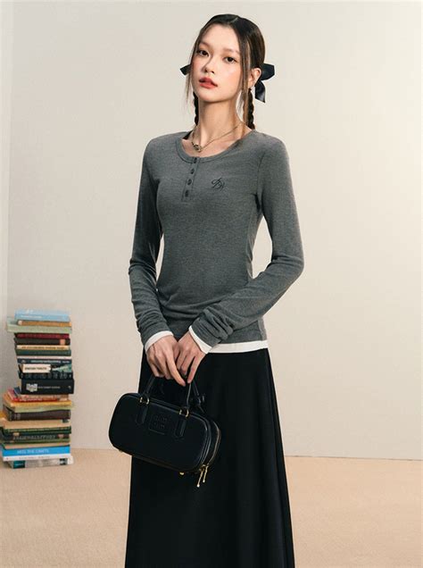 Cozy Comfort Lounge Set Henley Thermal Top And Flowy Maxi Skirt Duo