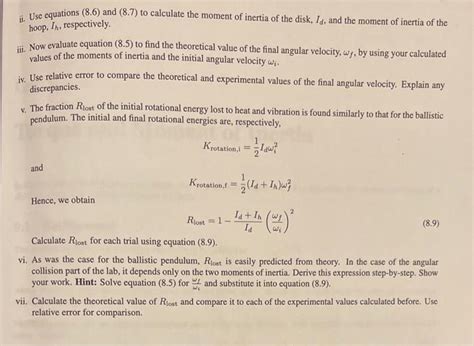 Solved Ballistic Pendulum Pendulum Plus Stecl Ball Masses