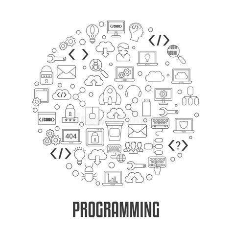 coding and programming concept stock vector illustration of
