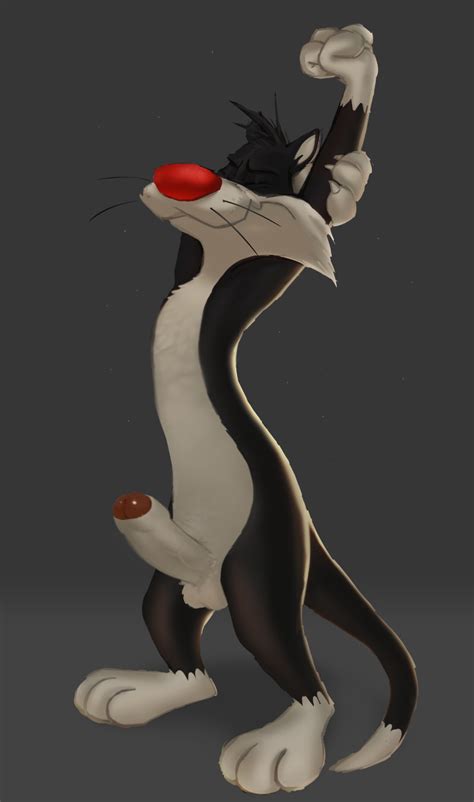 Rule 34 Balls Closed Eyes Erection Feline Humanoid Penis Looney Tunes