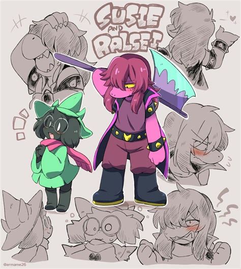 Susie And Ralsei By Ermame26 Deltarune Personagens De Anime Ícones Fofos Desenhos