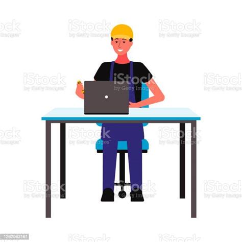 컴퓨터 수리 및 유지 보수 서비스 담당자 플랫 벡터 일러스트레이션을 분리합니다 광고에 대한 스톡 벡터 아트 및 기타 이미지 광고 기술자 남자 Istock