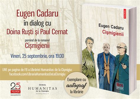 Lansare Live Eugen Cadaru în Dialog Cu Doina Ruști și Paul Cernat