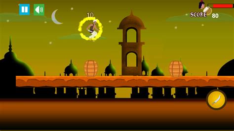🕹️ Play Aladdin Adventure Game Free Online Aladdin Rooftop Running