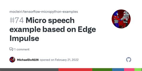Micro Speech Example Based On Edge Impulse · Issue 74 · Mocleiri