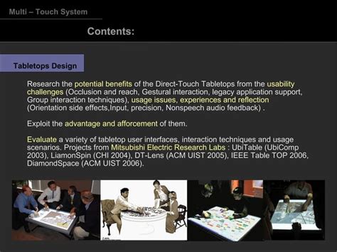 Multi Touch System Ppt Free Download