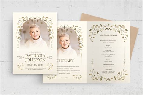 Elegant Funeral Program Template Aieps Brandpacks