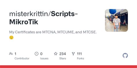 Github Misterkrittinscripts Mikrotik My Certificates Are Mtcna