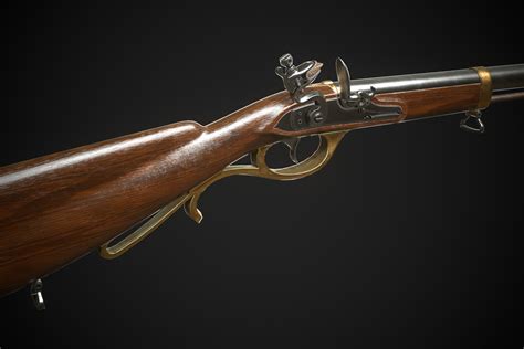 Flintlock Rifle 01 Classic 3d Guns Unity Asset Store