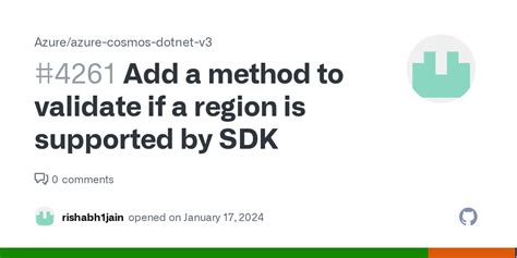 Add A Method To Validate If A Region Is Supported By Sdk · Issue 4261