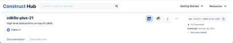 Package Page Display AWS CDK S Version With Which The Package Was Created Issue