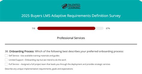 Adaptive Lms Requirements Definition Survey Talented Learning