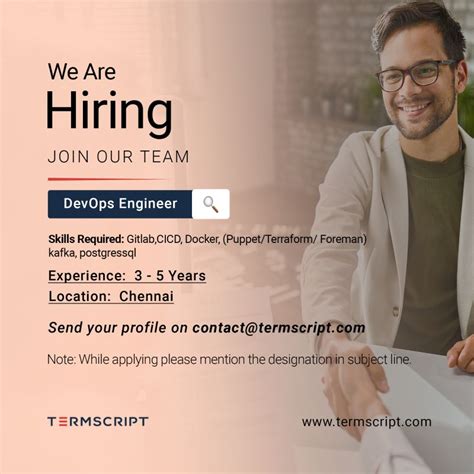 Termscript On Linkedin Hiring Gitlab Docker Terraform Foreman Kafka Postgresql Devops