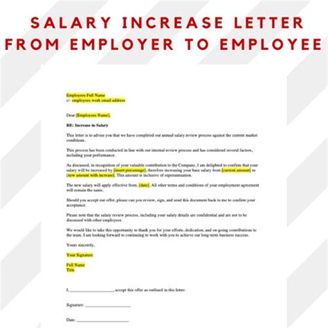 Salary Increase Letter To Employer Template Ablebionics