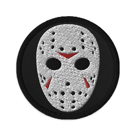 Horror Hockey Mask Jason Voorhees Embroidered Patch Friday The 13th