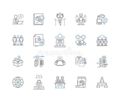 Service Line Icons Collection Assistance Support Help Aid