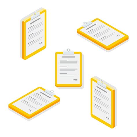 Clipboard Isometric And Flat Shadow Icon Vector Flat Style Vector Illustration 23752287