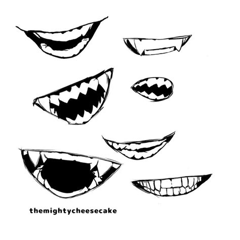 Sharp Teeth Smile Drawing