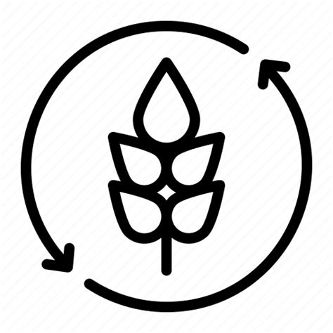 Rotation Yield Crop Refresh Farming Gardening Plant Icon