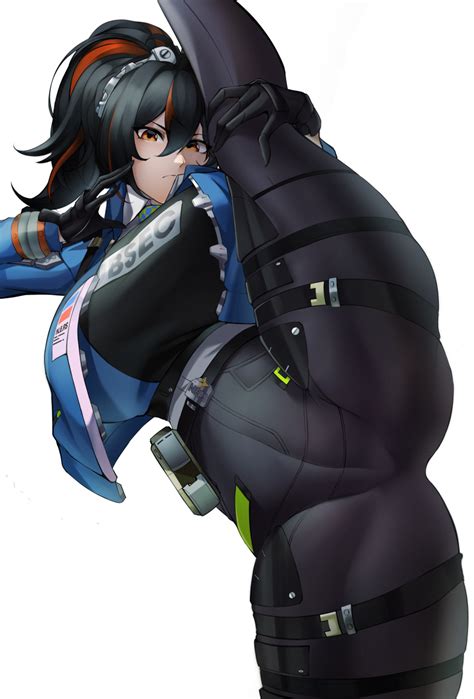 Rule 34 Absurdres Black Hair Black Pants Black Shirt Blue Jacket