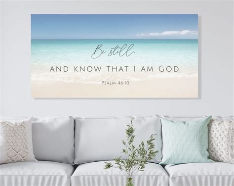 Scripture Wall Art Be Still And Know That I Am God Psalm 4610