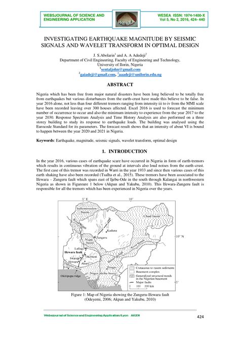 Pdf Investigating Earthquake Magnitude By Seismic Signals And Wavelet