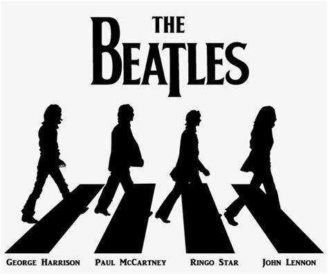 Beatles Vector Silhouette Beatles Abbey Road Stencil Free