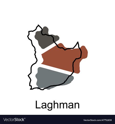 Map Of Laghman Modern Geometric Logo Abstract Vector Image