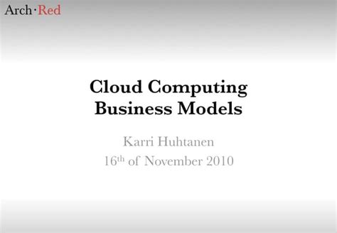Cloud Computing Business Models Pdf