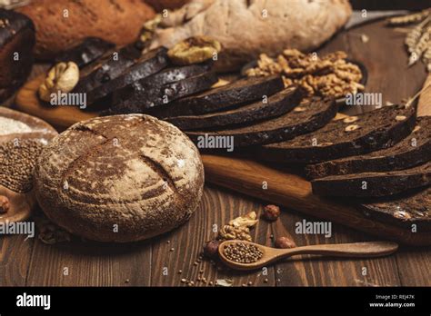 Whole Grain Multigrain Bread Whole And Sliced Contains Seeds Isolated