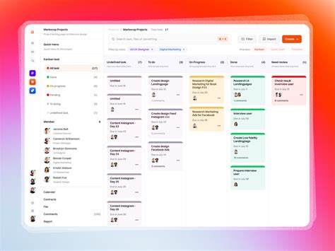 Tasktask Project Management Dashboard 📌 By Panda Design 🐼 On Dribbble