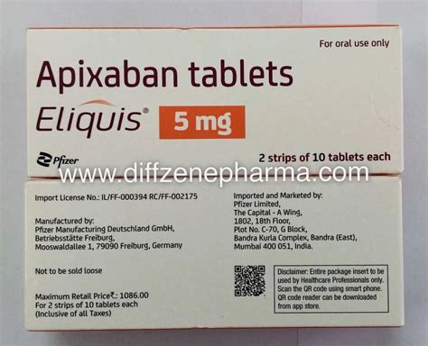 Eliquis 5mg Tablet At ₹ 550stripe Apixaban Tablet In Bardoli Id