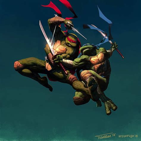 The Geek Realm On Instagram Raph Vs Leo 🐢🍕 🐢 Who Yall Got 🎨 Esau