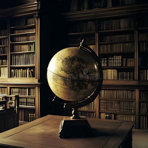 Old Rustic Map Geography Education In A Classroom Stock Illustration