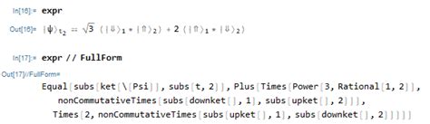 Expression Manipulation Quantum Bra And Ket Notations Mathematica