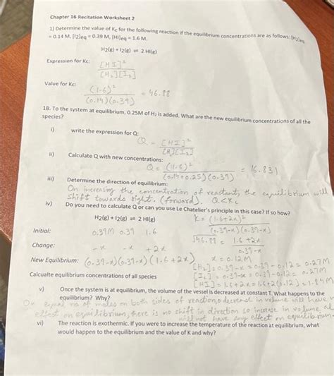 Solved Chapter Recitation Worksheet Determine The Chegg